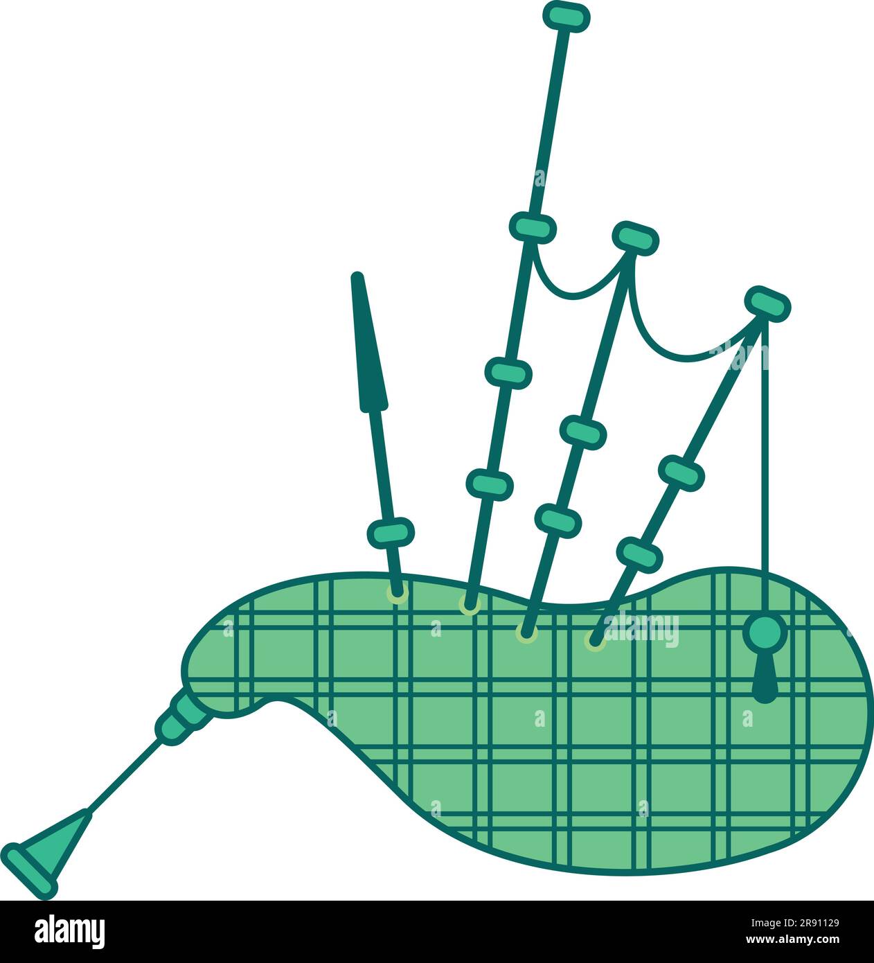 Isolated colored bagpipes musical instrument icon Vector Stock Vector ...