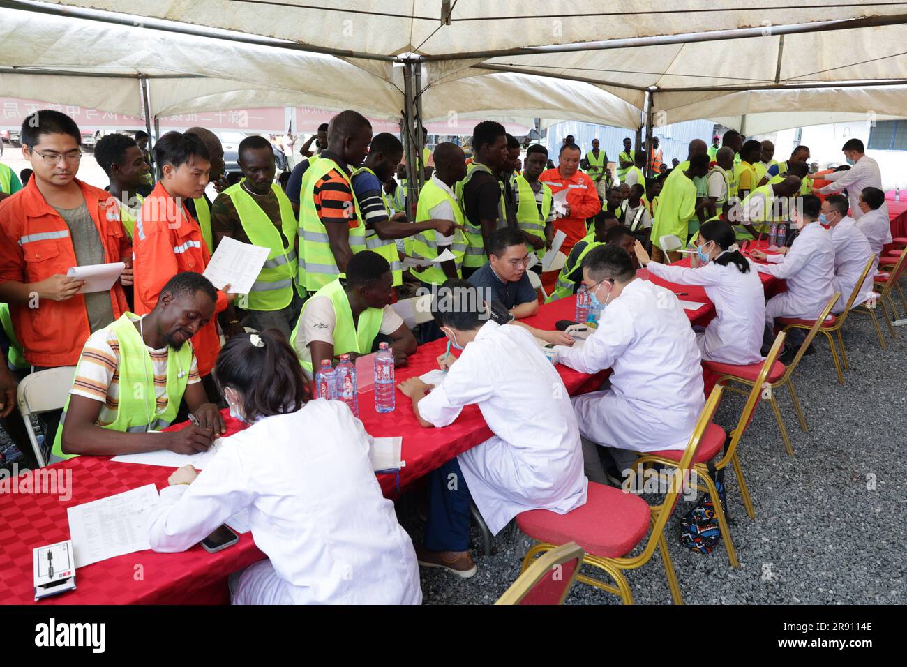Accra, Ghana. 22nd June, 2023. Doctors of the 12th batch of the Chinese ...
