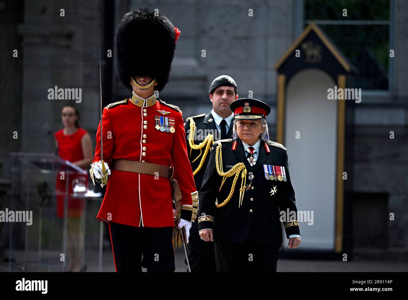 Ottawa, Can. 23rd June, 2023. Gov. Gen. Mary Simon conducts an ...