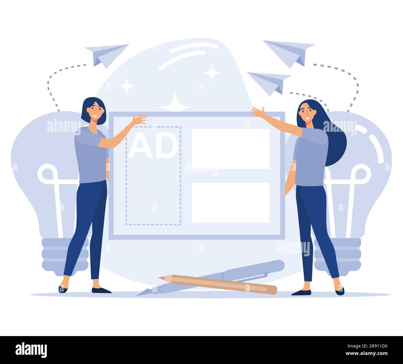 Digital marketing copywriting concept, Content creation, ad writing ...