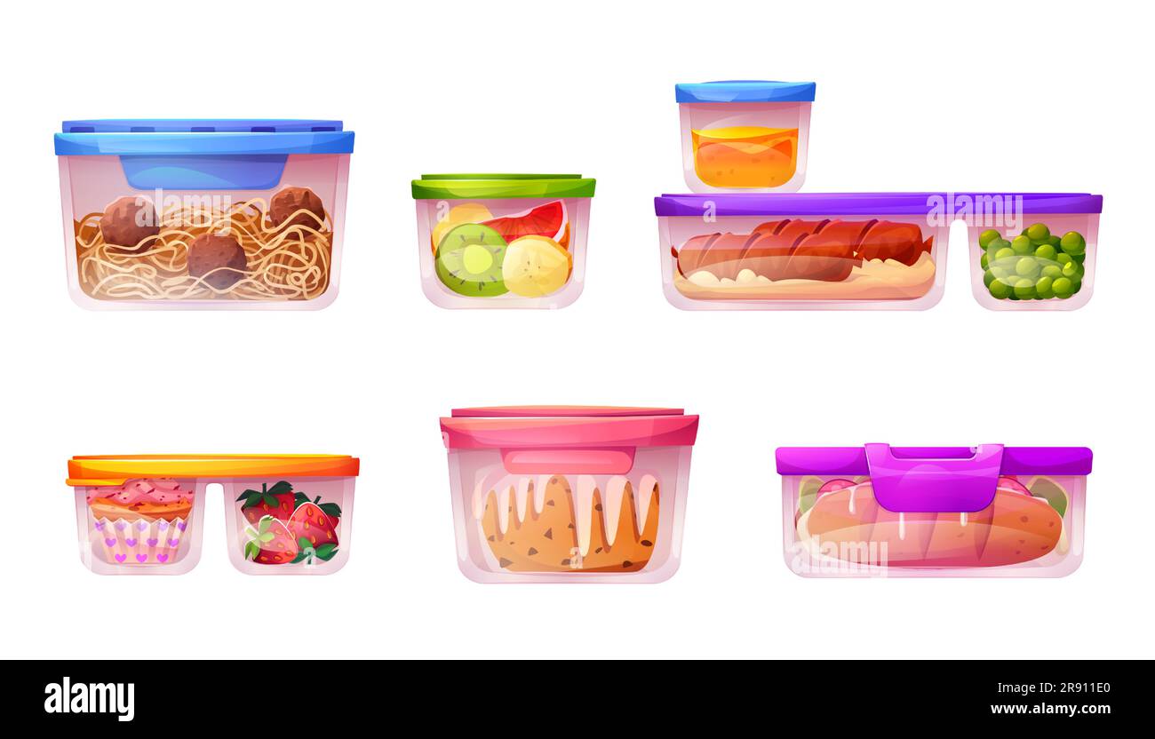 Plastic lunch food storage container icon vector illustration. Isolated ...