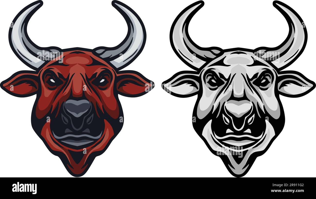 Bull Face Vector