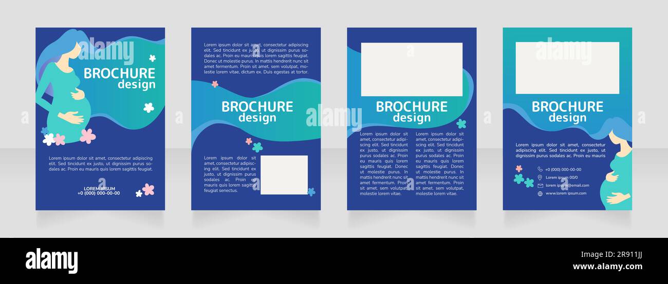 Expectant woman health blank brochure design Stock Vector Image & Art ...
