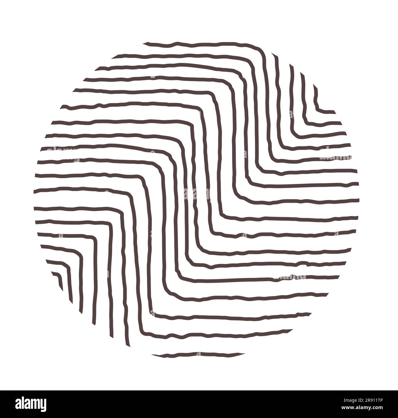 Round abstract hand drawn pattern Vector illustration Stock Vector ...