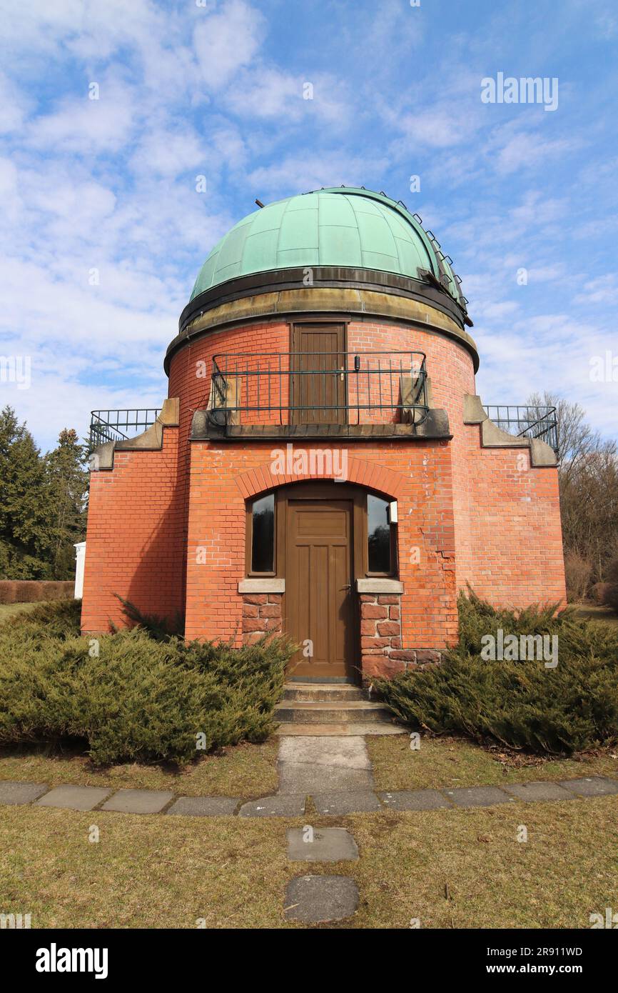 Historic cupola of the Ondrejov Observatory, Czech Republic Stock Photo ...