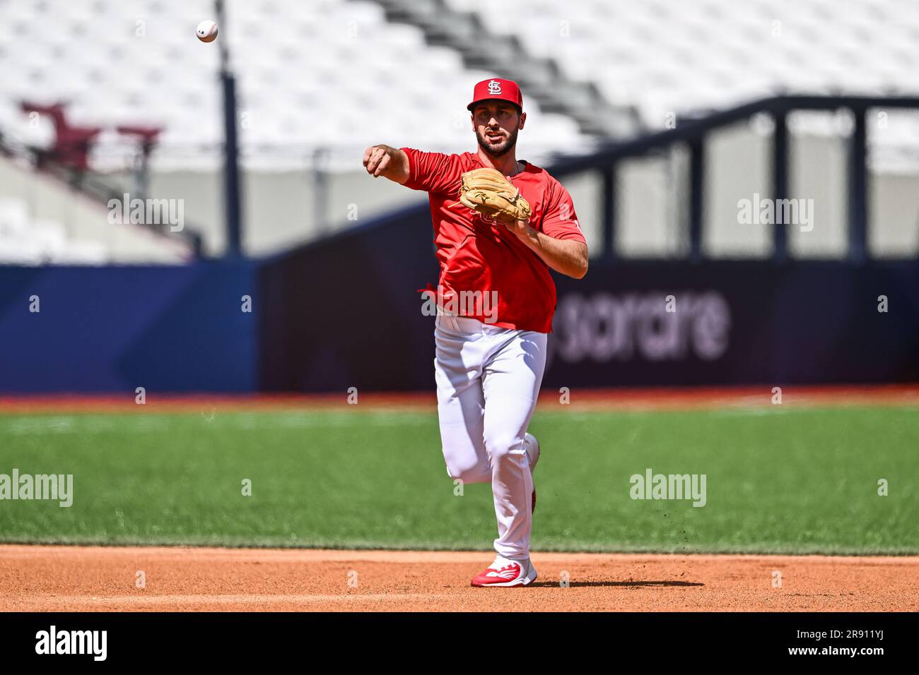 Paul DeJong #11 of the St. Louis Cardinals during the 2023 MLB London ...