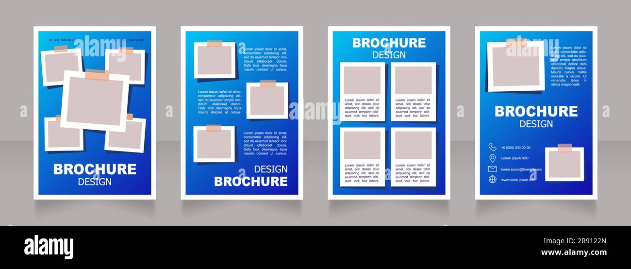 Science class for schoolchildren blank brochure design Stock Vector ...