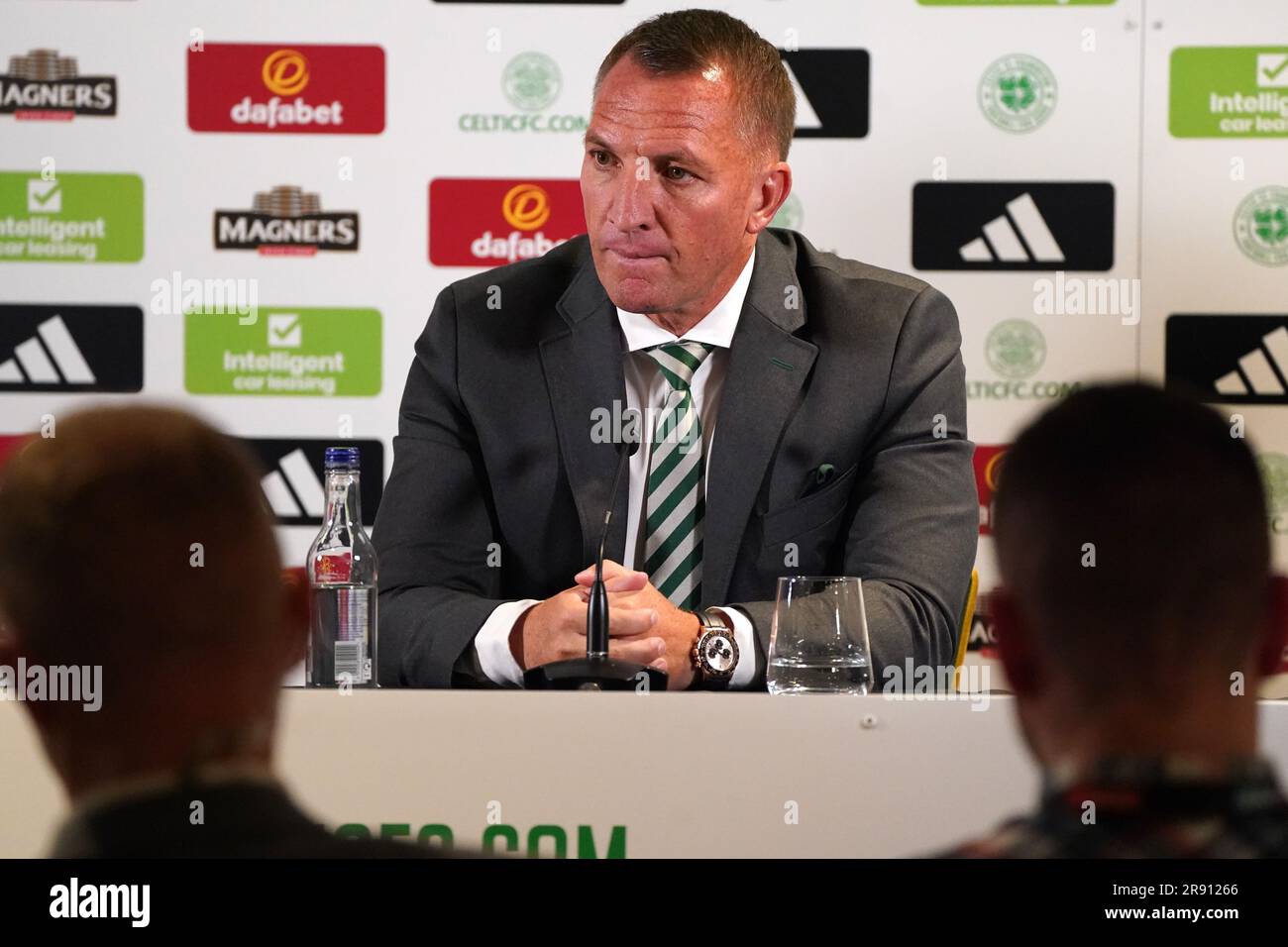 Newly re-appointed Celtic manager Brendan Rodgers during a press ...