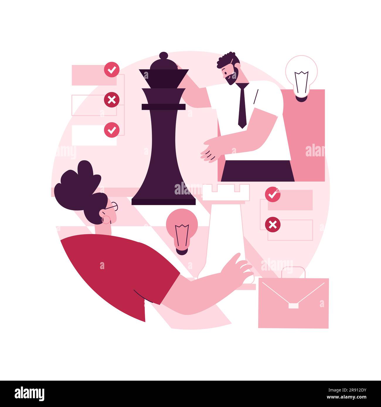 Business strategy abstract concept vector illustration. Business goals ...