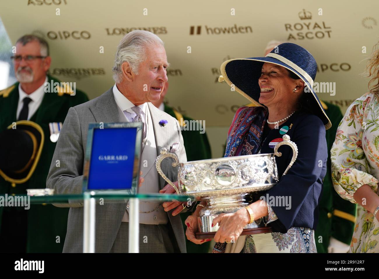King Charles III with Princess Zahra Aga Khan after Tahiyra won The ...