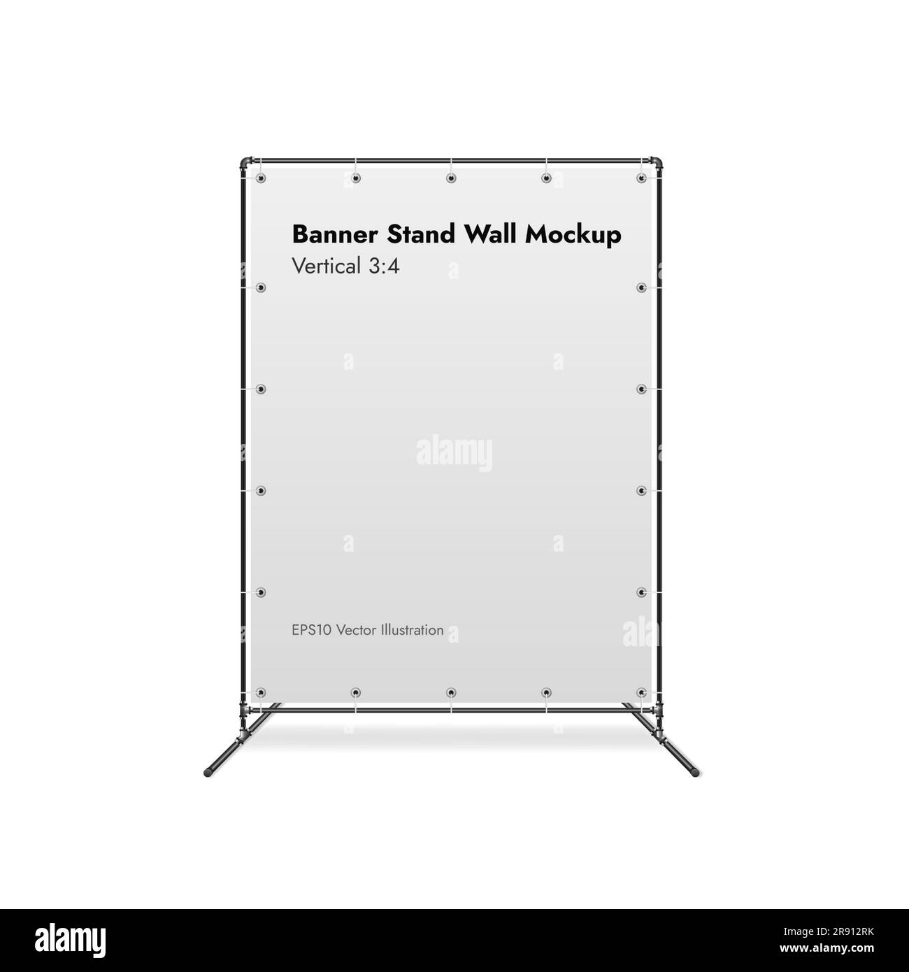 Banner Stand Wall on White Background Vector Illustration. Vertical 3x4 ...