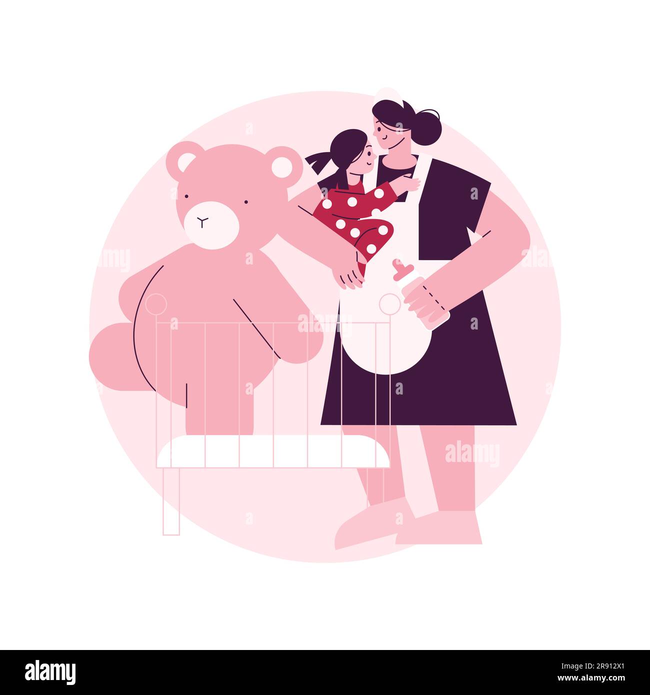 Infant daycare center abstract concept vector illustration. Child care ...