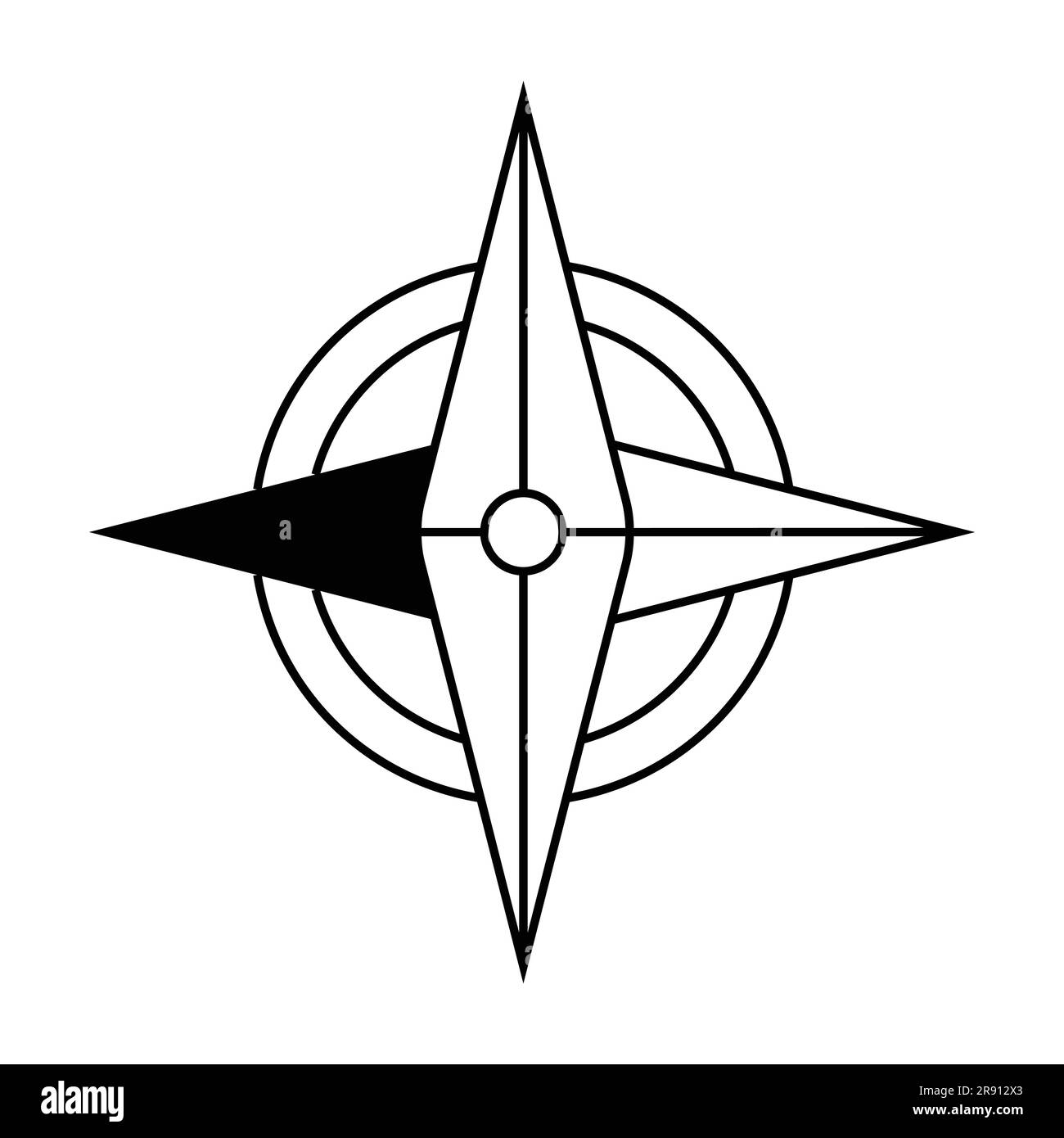 Sun compass rose Cut Out Stock Images & Pictures - Alamy