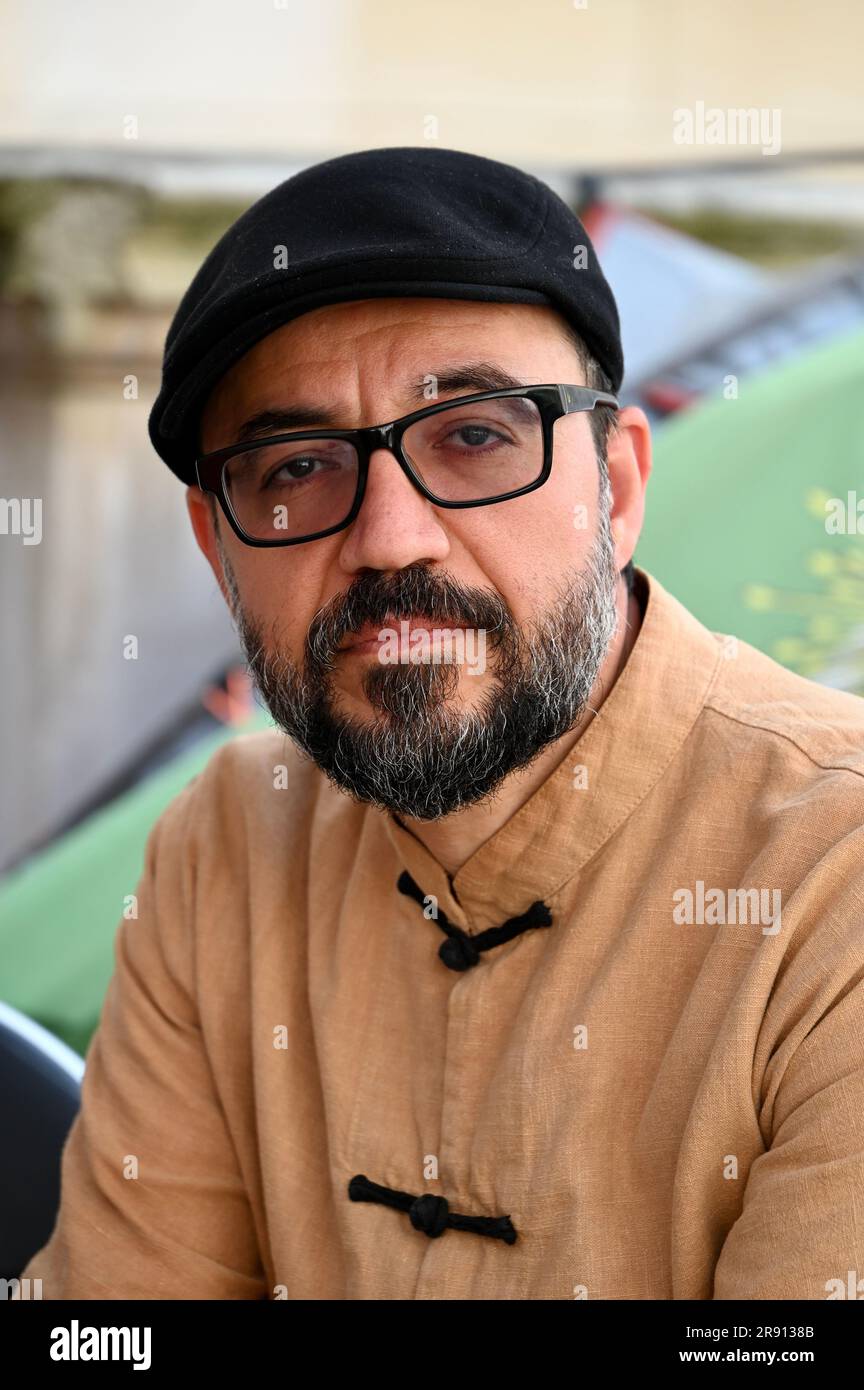 London, UK. 23rd June, 2023. Vahid Besheshti on Day 121 of his sit-in ...