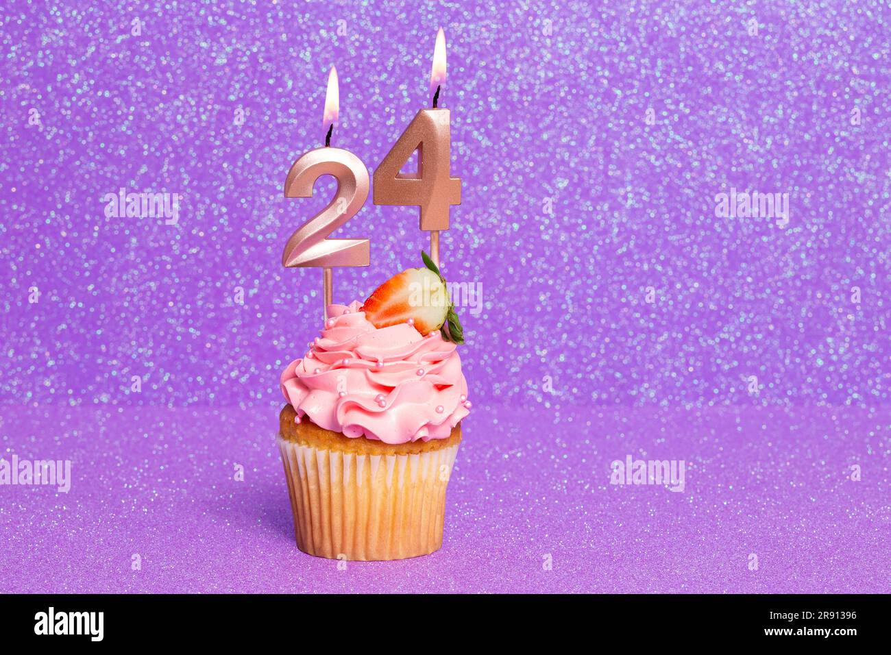 Cupcake With Number For Celebration Of Birthday Or Anniversary; Number ...