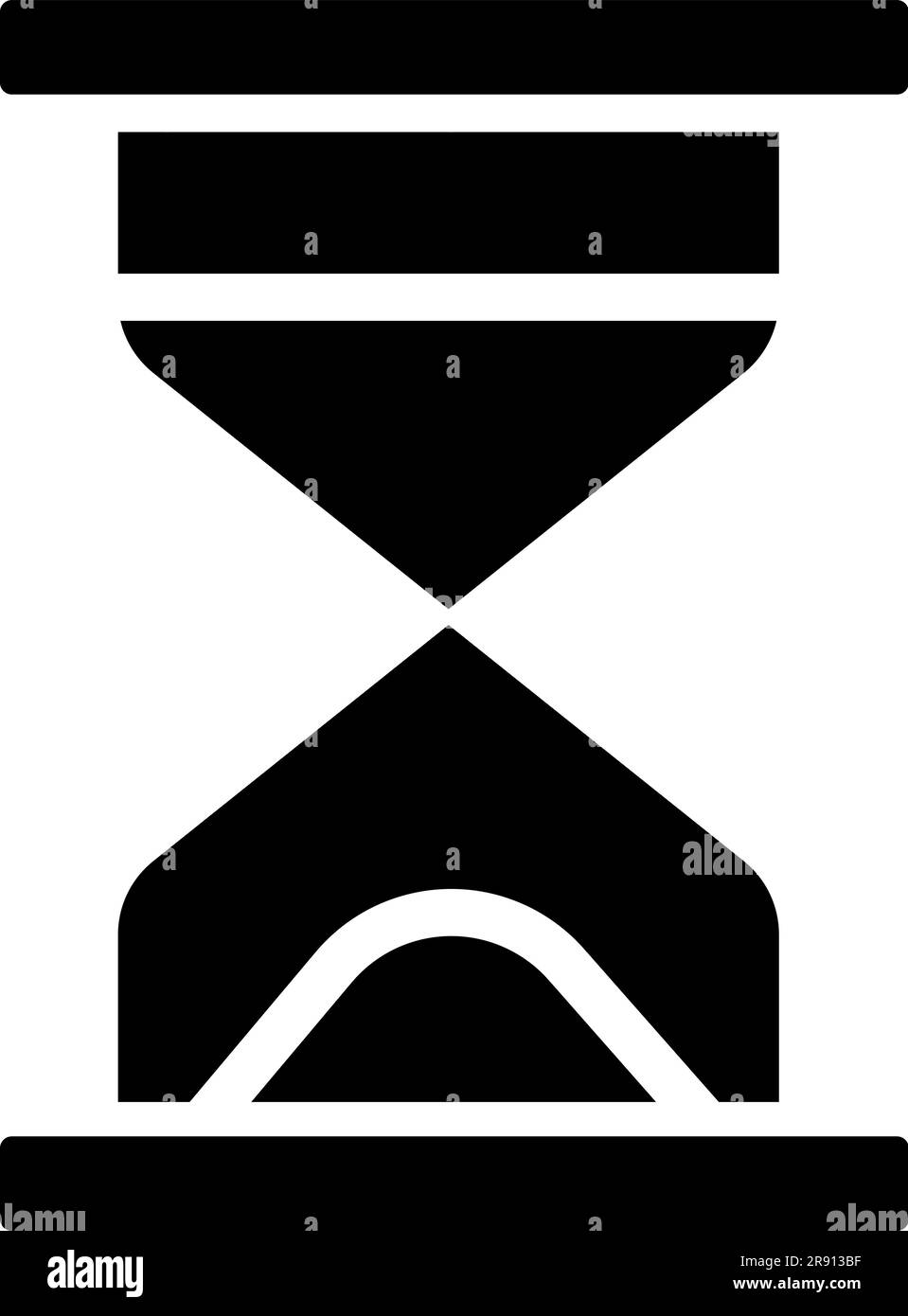 Hourglass black glyph icon Stock Vector Image & Art - Alamy