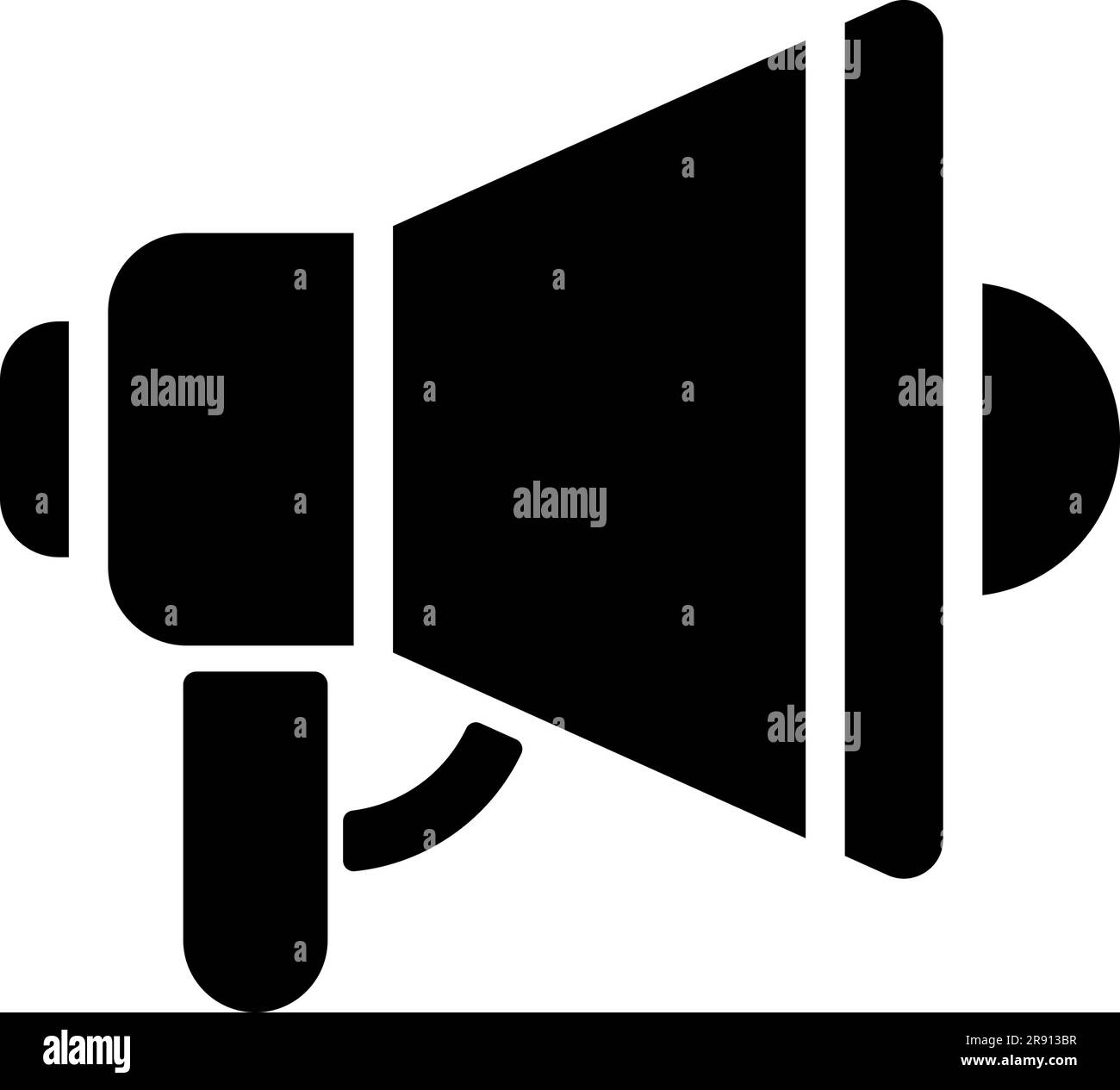 Bullhorn black glyph icon Stock Vector Image & Art - Alamy