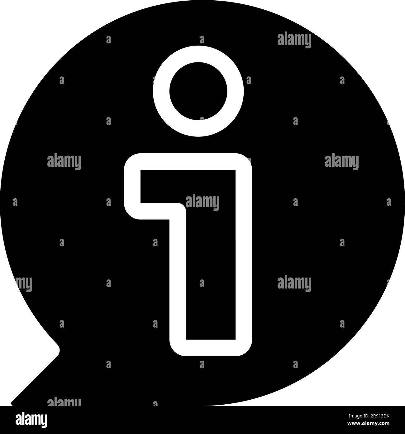 Information bubble black glyph icon Stock Vector Image & Art - Alamy