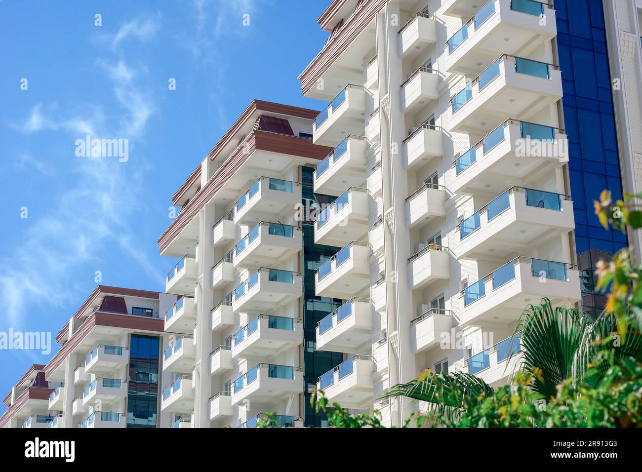 A beautiful modern residential complex consisting of several high-rise ...