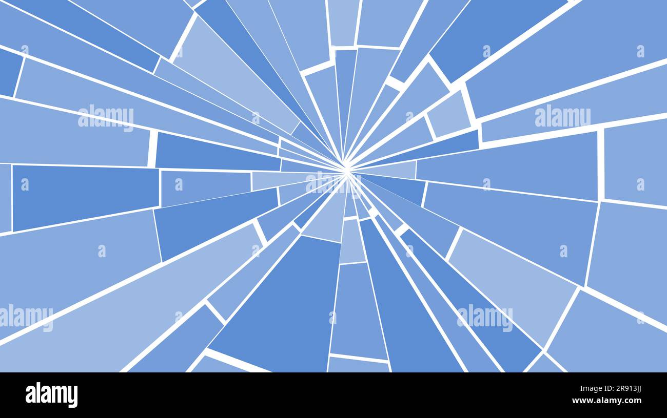 Shattered glass vector background. Blue cracked screen broken glass ...