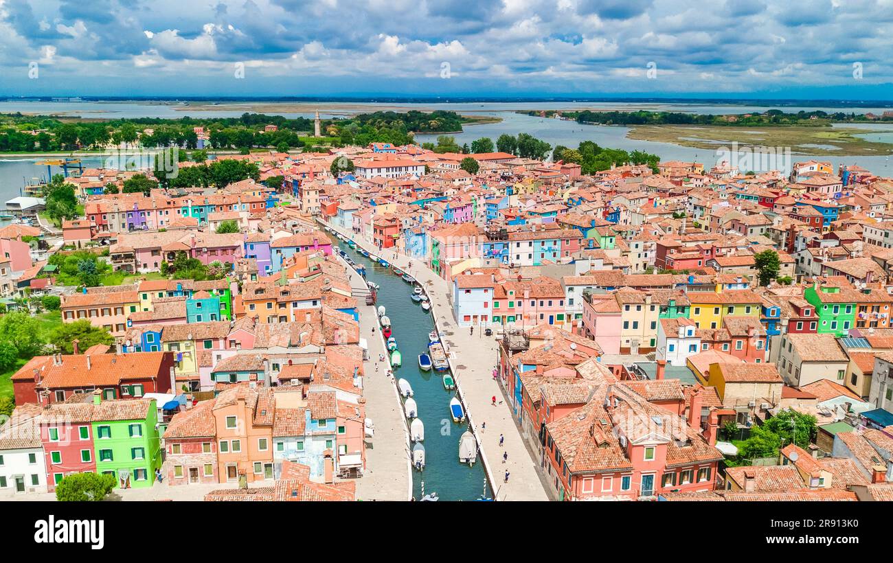 Aerial view burano island hi-res stock photography and images - Alamy