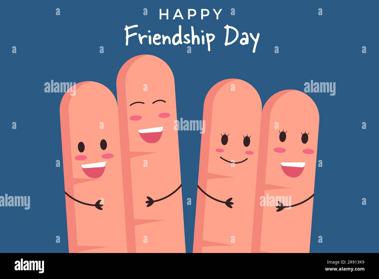 Team friendship concept four Stock Vector Images - Alamy