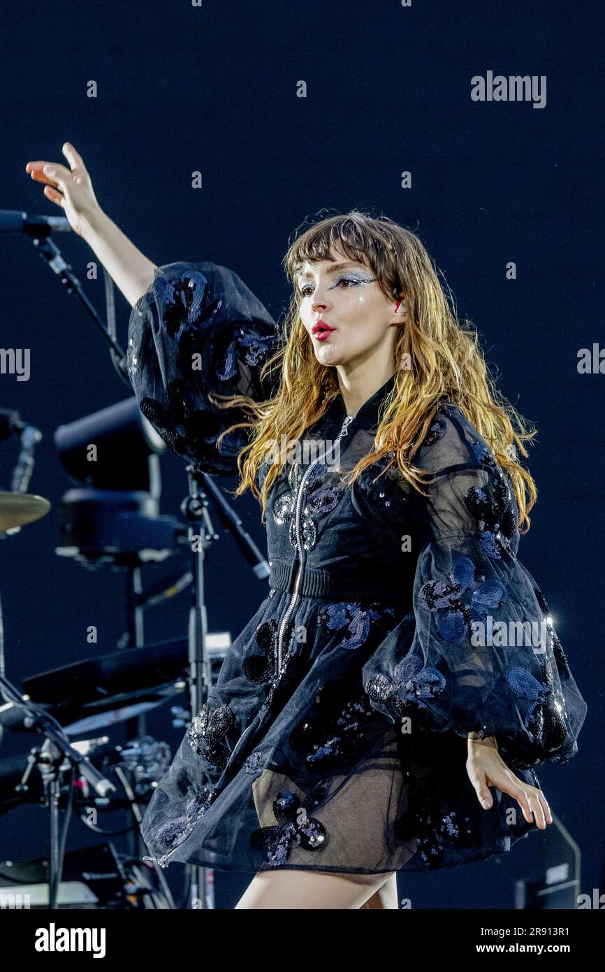 Naples Italy 21 June 2023 Chvrches - Coldplay opening - live at Diego ...