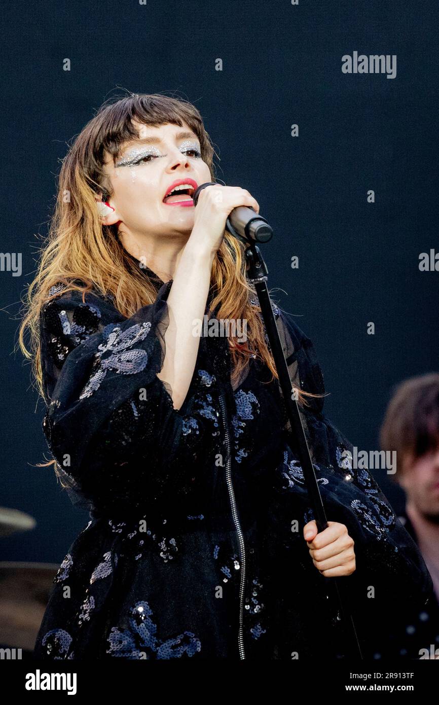 Naples Italy 21 June 2023 Chvrches - Coldplay opening - live at Diego ...