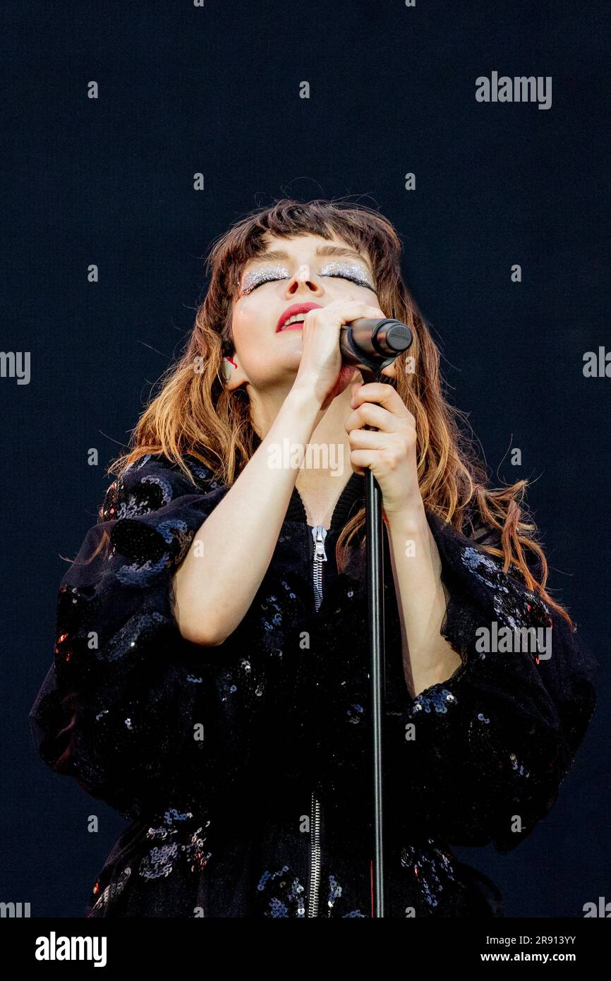 Naples Italy 21 June 2023 Chvrches - Coldplay opening - live at Diego ...