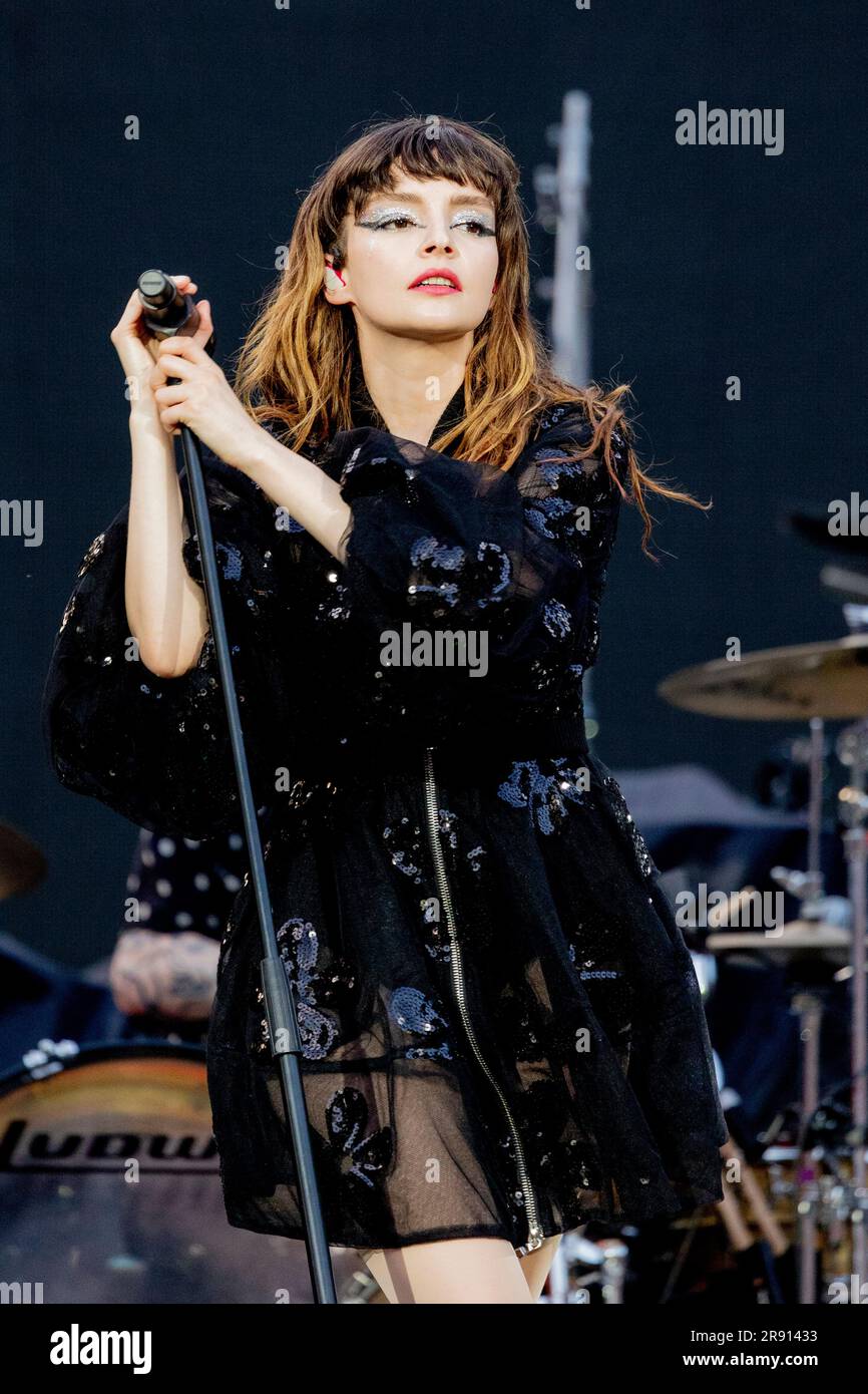 Naples Italy 21 June 2023 Chvrches - Coldplay opening - live at Diego ...