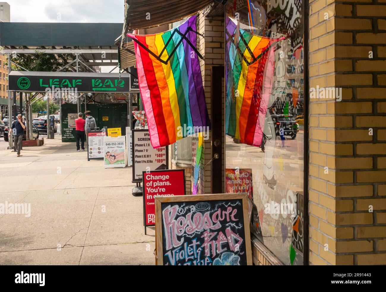 The Big Booty Bakery in Chelsea in New York displays the pride flag in ...