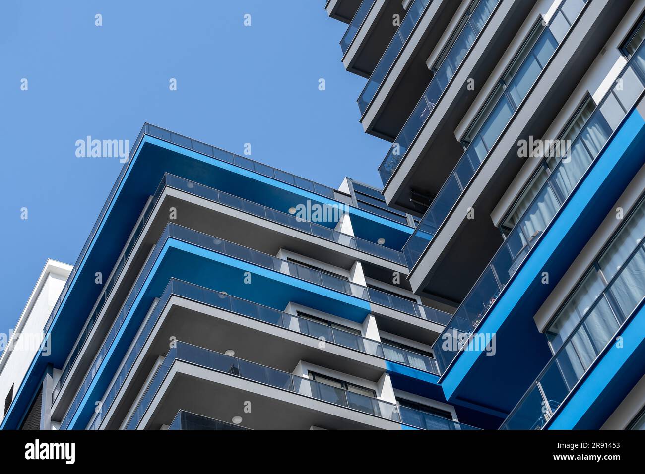 Bottom view several buildings hi-res stock photography and images - Alamy