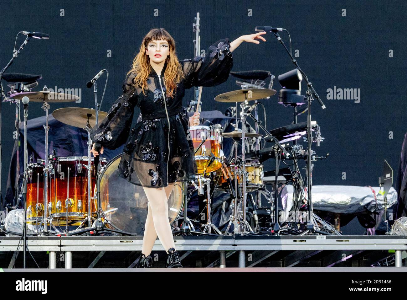 Naples Italy 21 June 2023 Chvrches - Coldplay opening - live at Diego ...