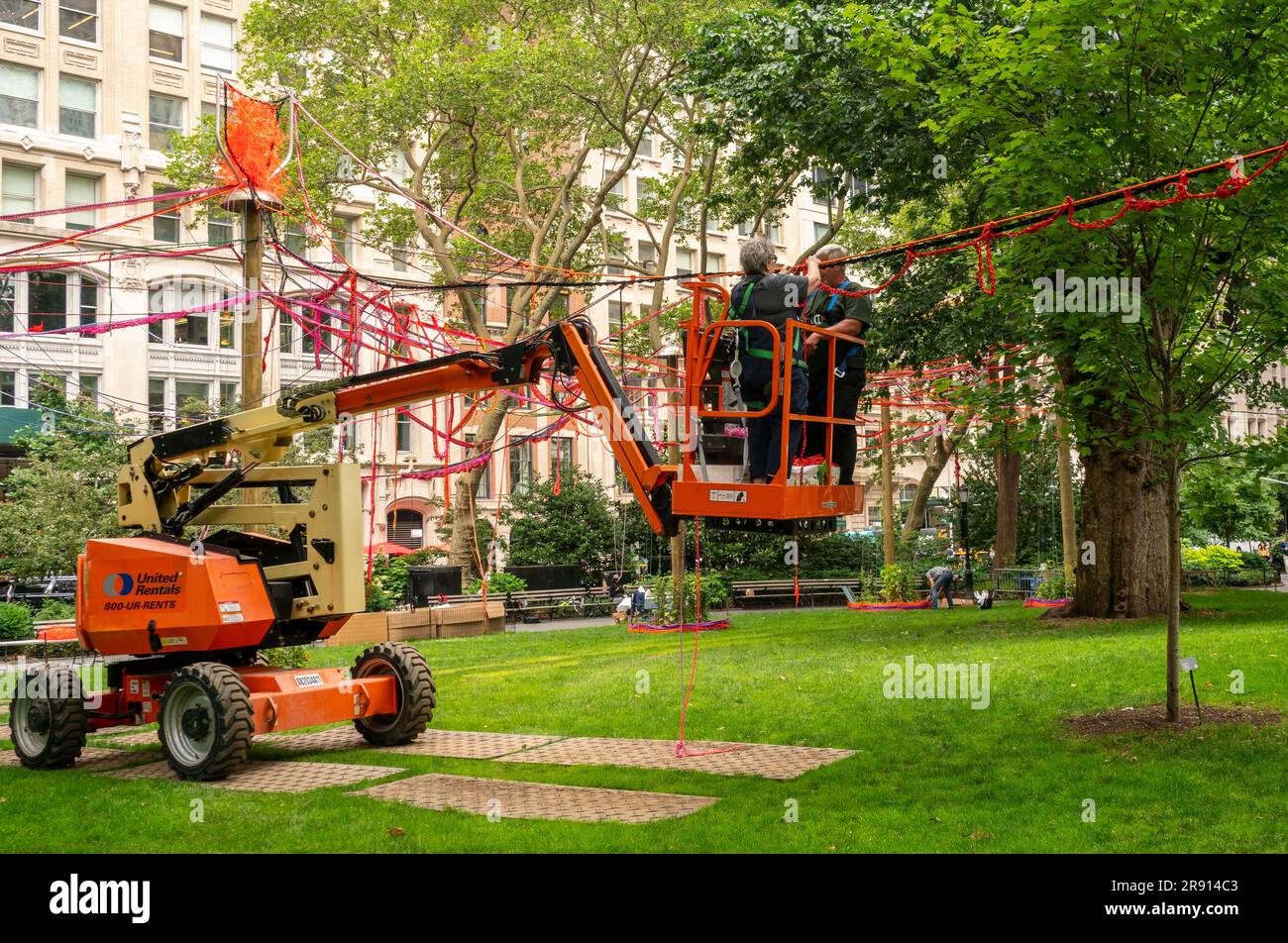 Outdoor crochet installation hi-res stock photography and images - Alamy