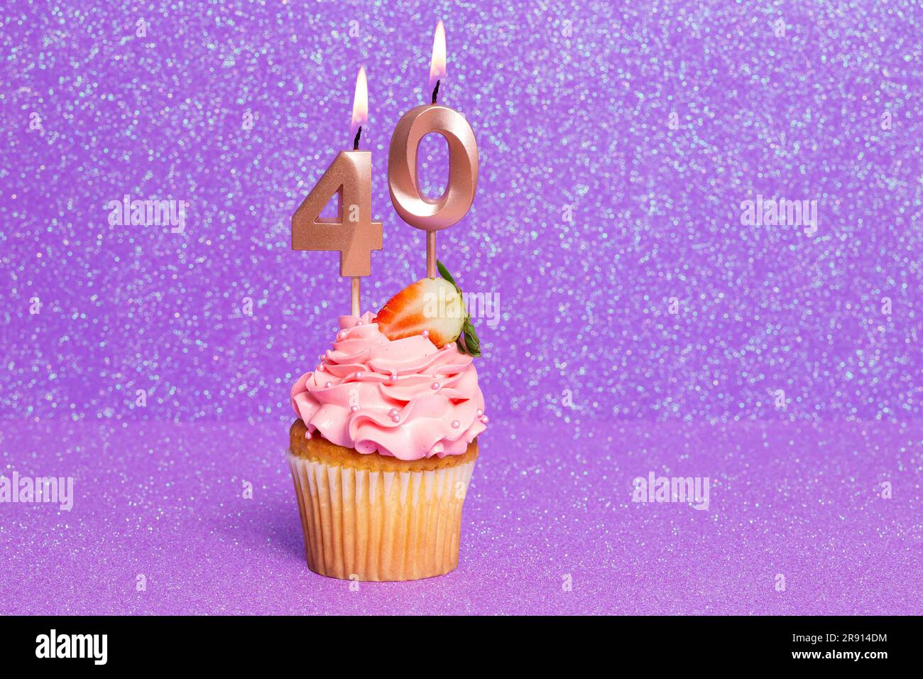 Cupcake With Number For Celebration Of Birthday Or Anniversary; Number ...