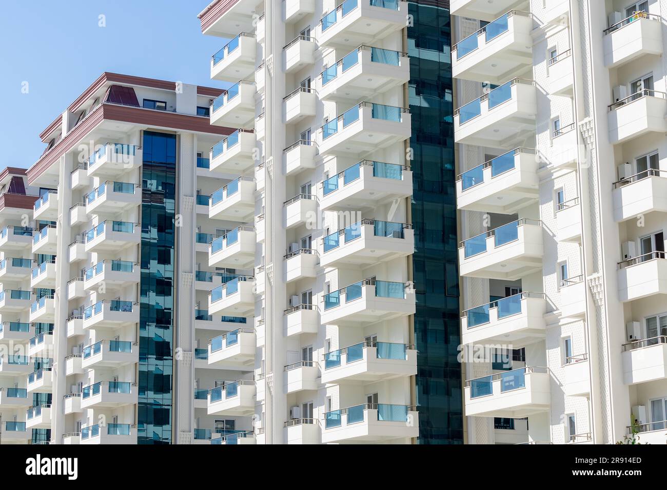 Newly built residential complex consisting of multi-storey buildings ...