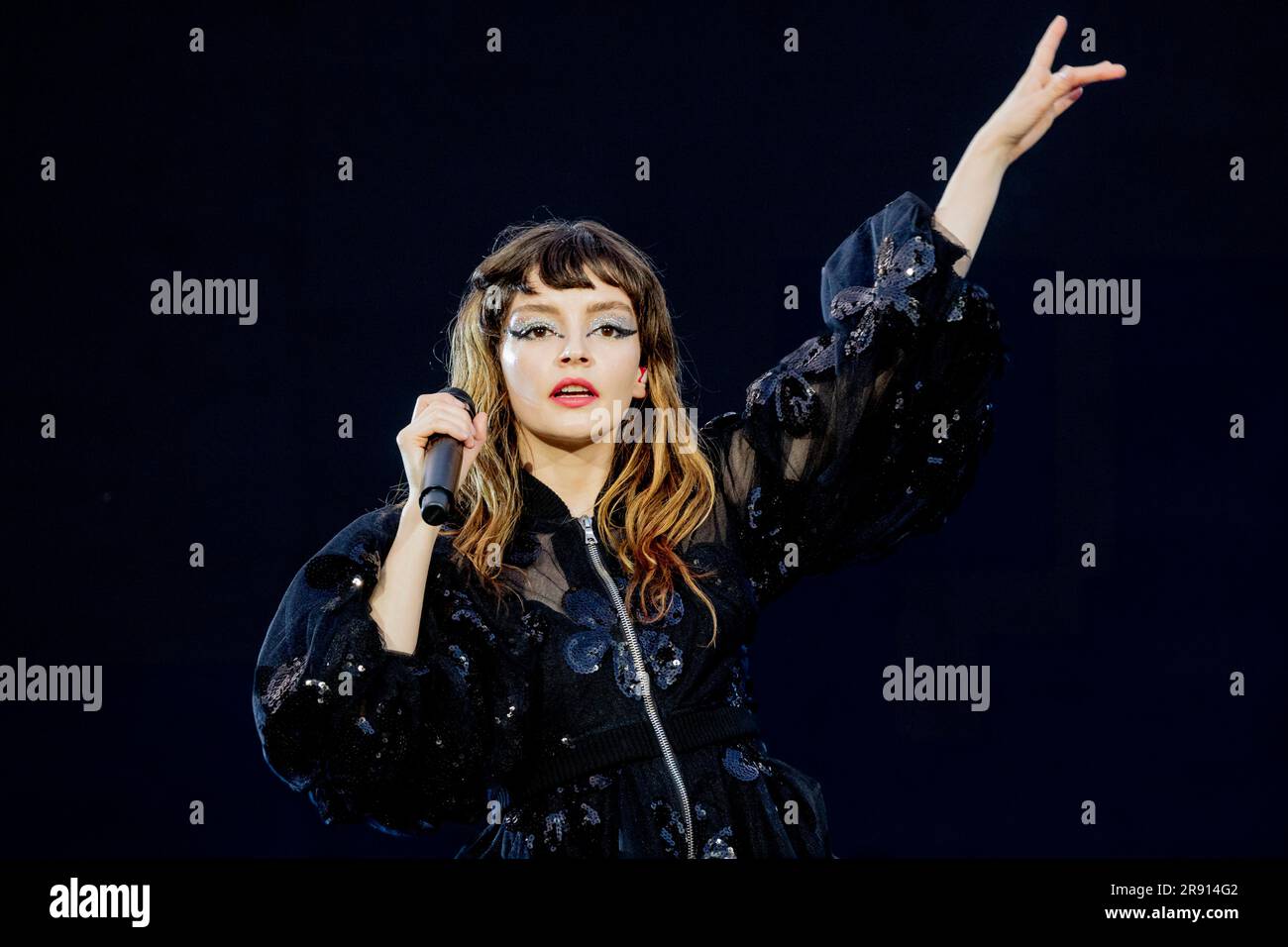 Naples Italy 21 June 2023 Chvrches - Coldplay opening - live at Diego ...