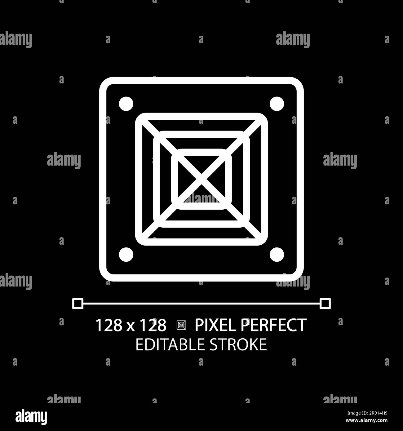 Ceiling air conditioning white linear icon for dark theme Stock Vector Image & Art - Alamy