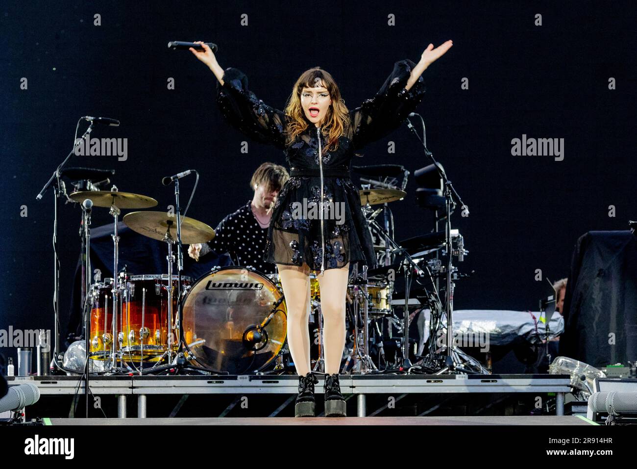 Naples Italy 21 June 2023 Chvrches - Coldplay opening - live at Diego ...