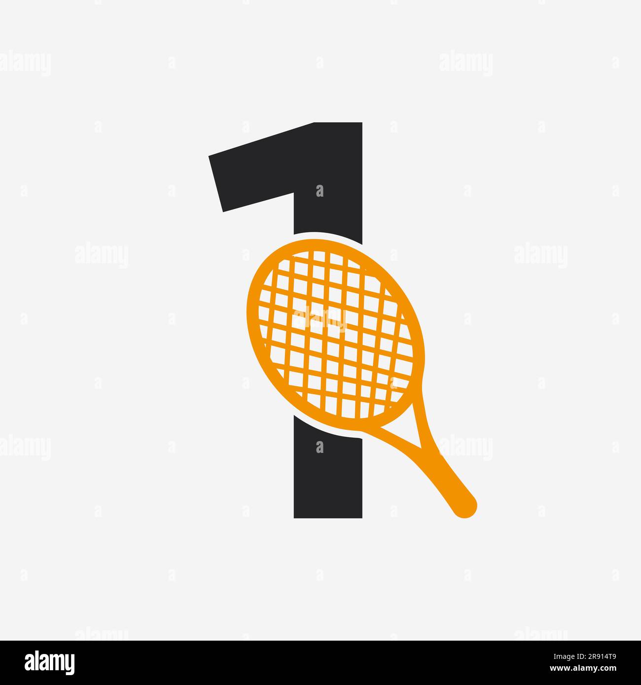 Letter 1 Padel Tennis Logo. Padel Racket Logo Design. Beach Table ...