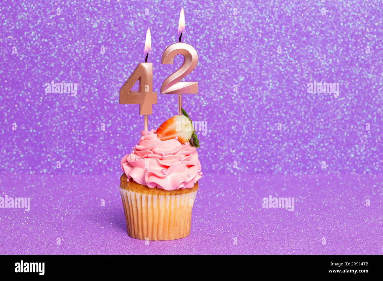 Cupcake With Number For Celebration Of Birthday Or Anniversary; Number ...