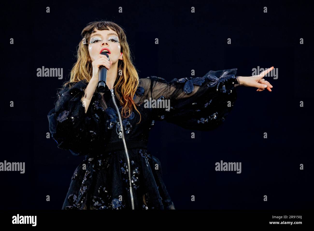 Naples Italy 21 June 2023 Chvrches - Coldplay opening - live at Diego ...