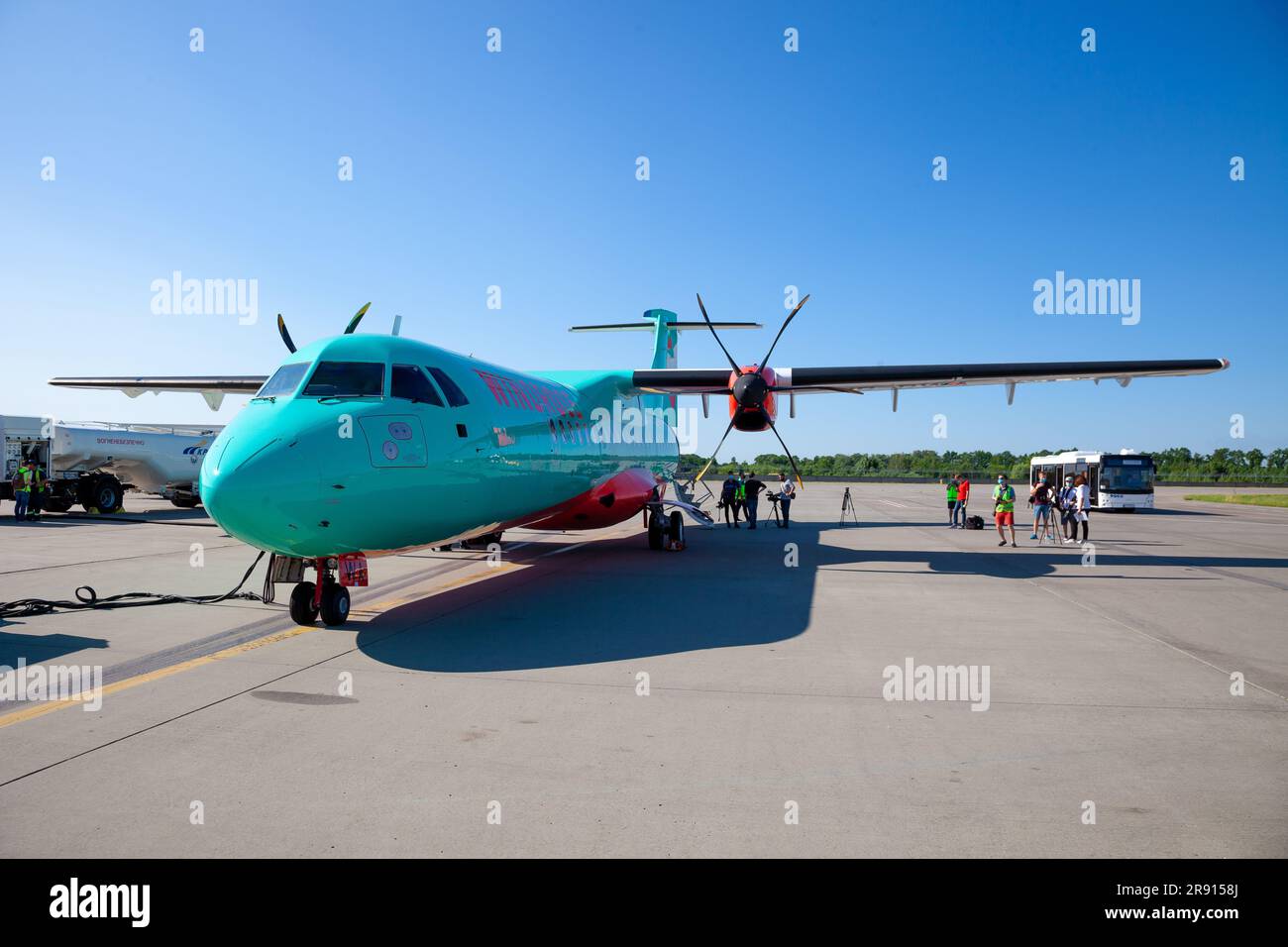 Kyiv, Ukraine - June 27, 2020: Aircraft ATR 72-212A airline WindRose ...