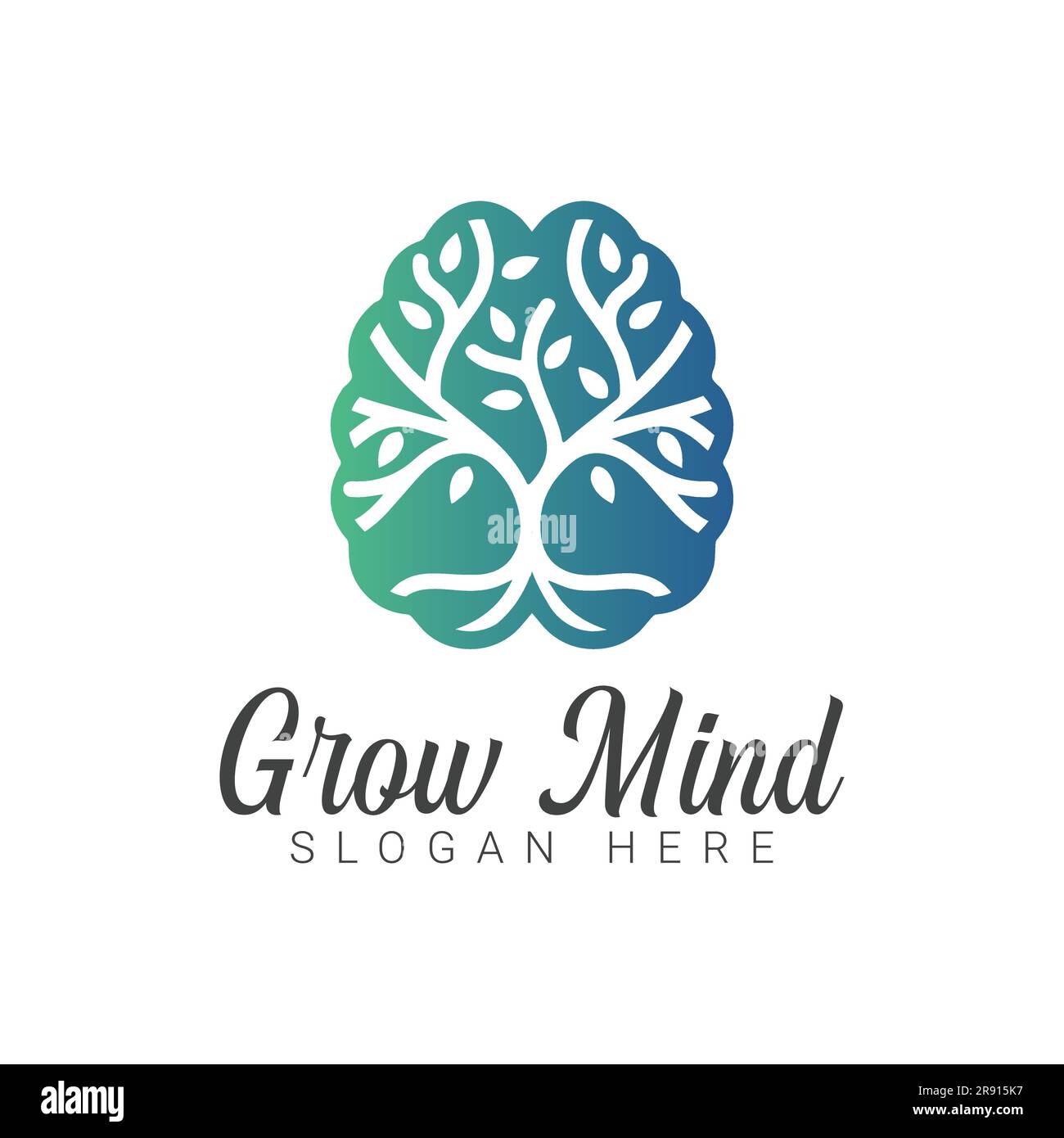Grow Mind Logo Design Mind Tree Growth Logotype Relaxing Therapy ...