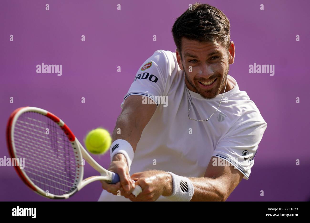 Cameron Norrie in action against Sebastian Korda in the mens singles ...