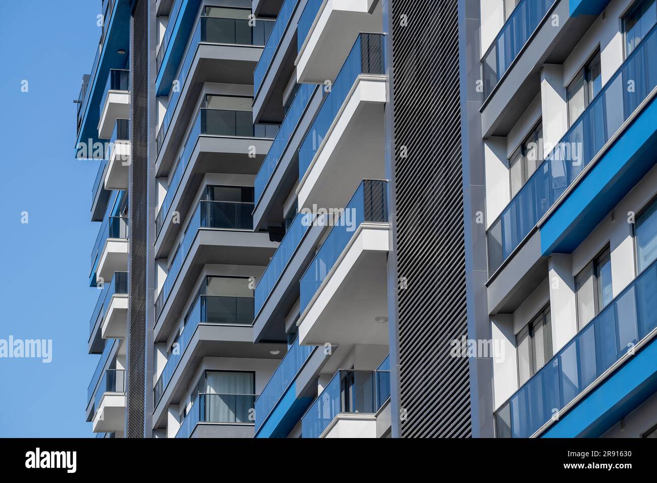 Part of several high-rise buildings. city geometry Stock Photo - Alamy