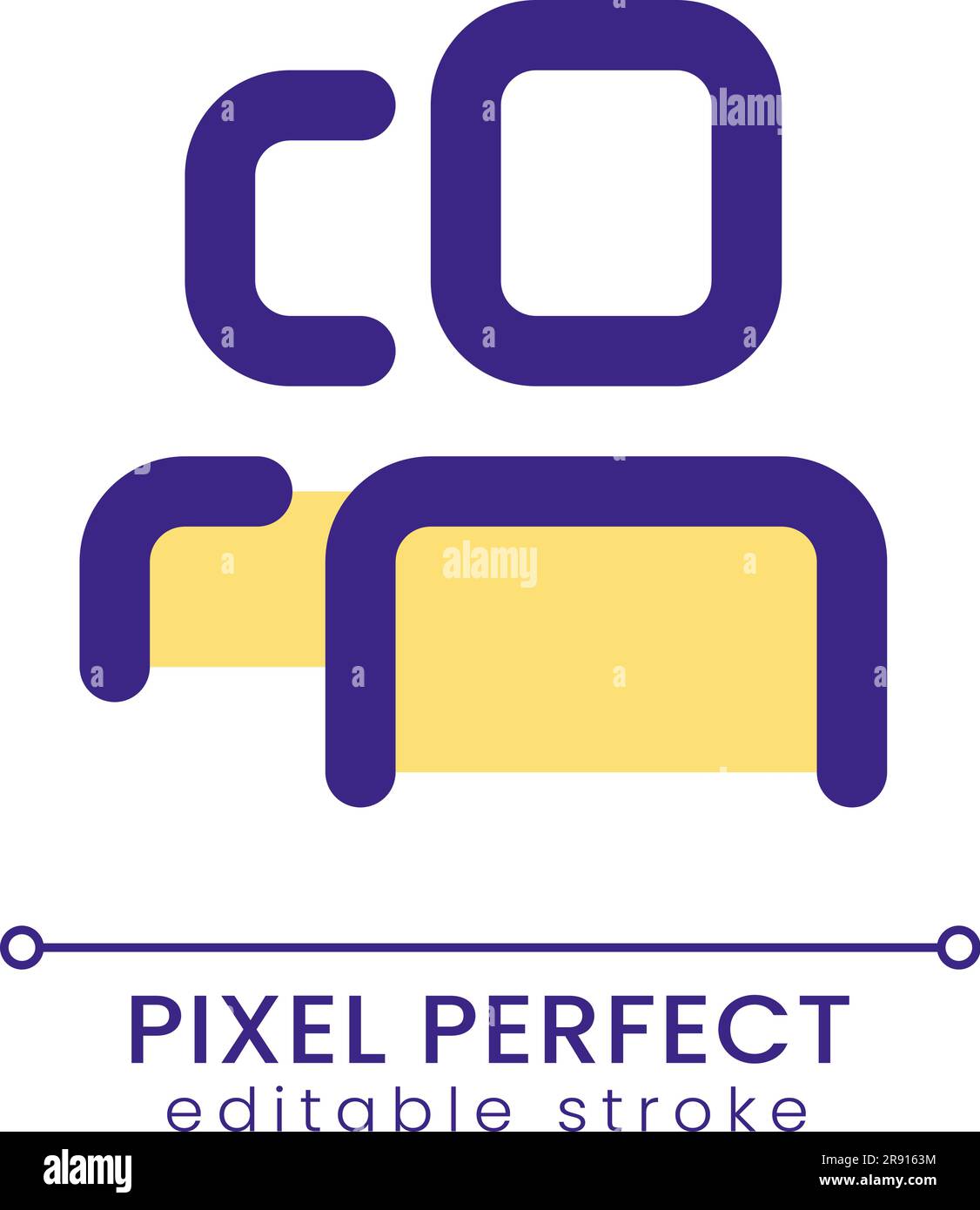 Social network group pixel perfect RGB color ui icon Stock Vector Image ...