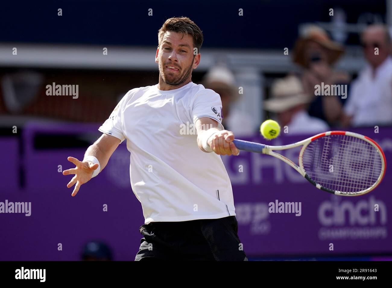 Cameron Norrie in action against Sebastian Korda in the mens singles ...