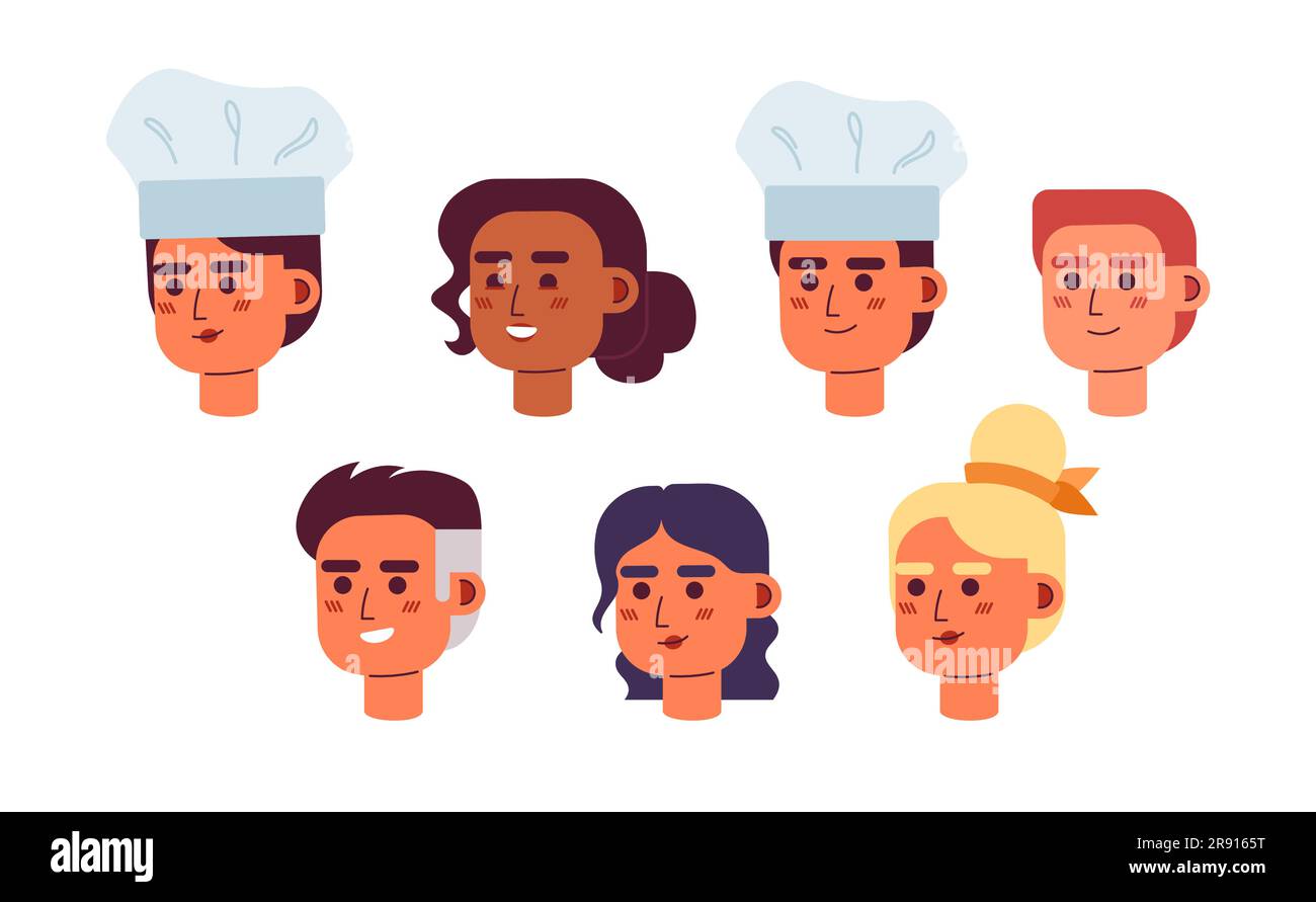 Male female chef head icon hi-res stock photography and images - Alamy