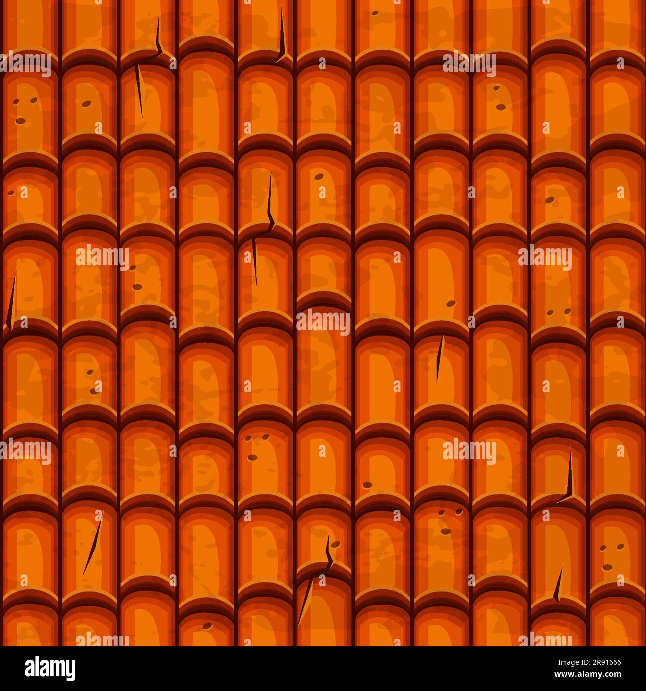 Seamless Old Ceramic Roof Tile Vector Seamless Texture Stock Vector Image And Art Alamy